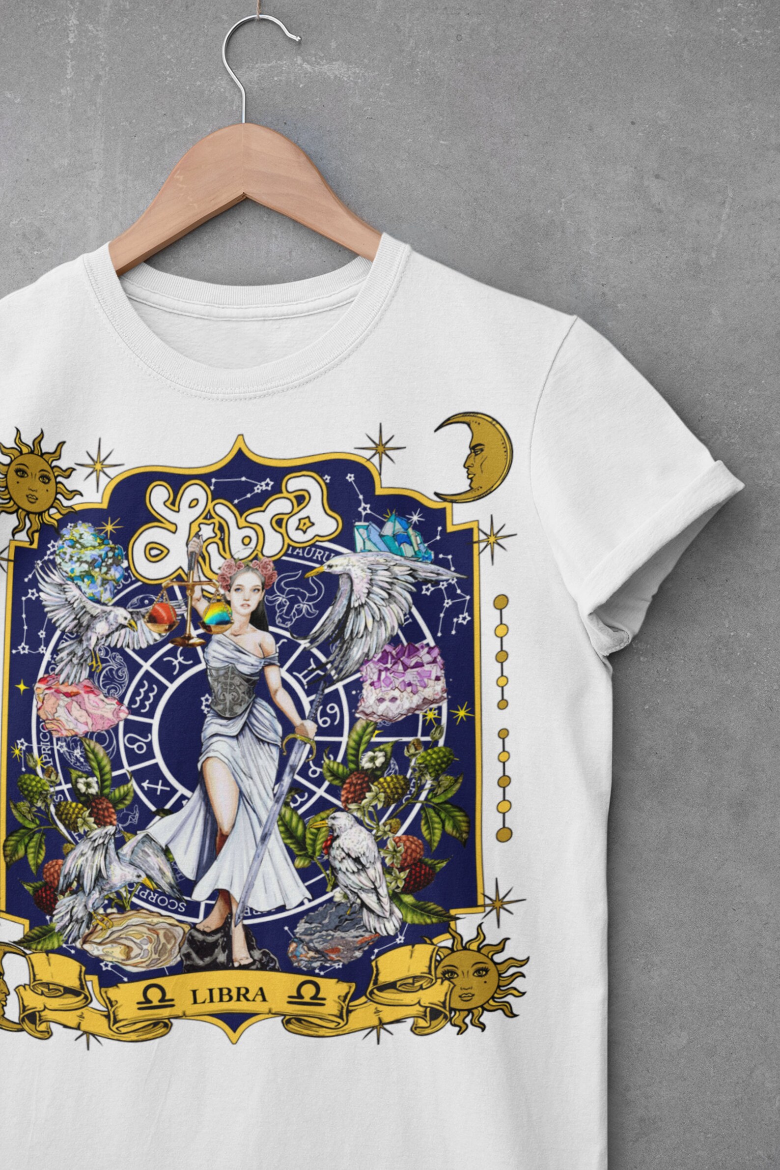 Libra Zodiac Shirt, Birthday Graphic Tee, Bday Sign Tshirt, Tarot ...