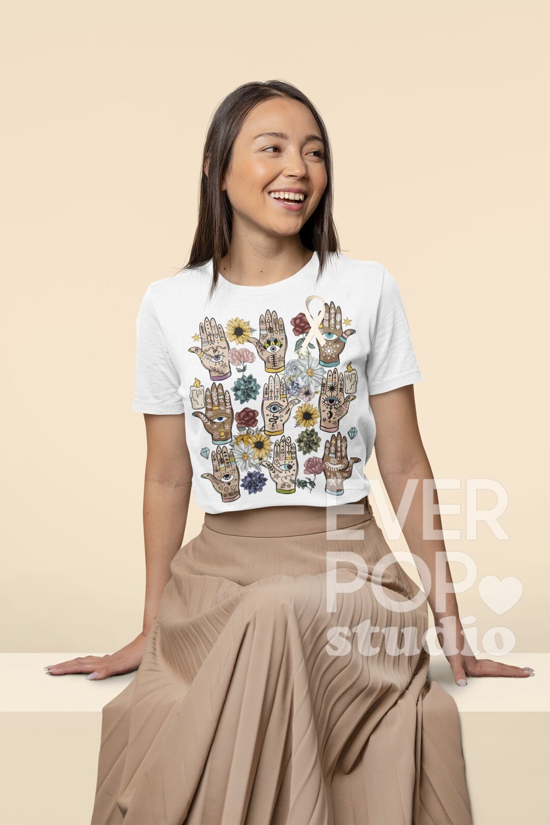 Hamsa Hand Shirt, Evil Eye T-shirt, Cute Melanin Tshirt, Stylish Witchy ...