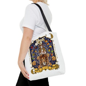Leo Zodiac Tote, Lion Animal Graphic, Birthday Tarot Print, Trendy ...