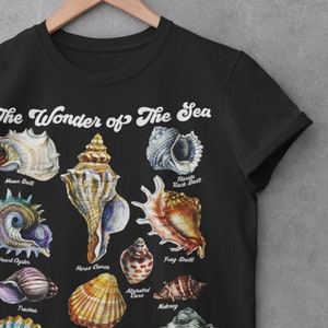Seashell Shirt, Trendy Shell Shirts, Cute Beach Tshirt, Ocean Graphic ...