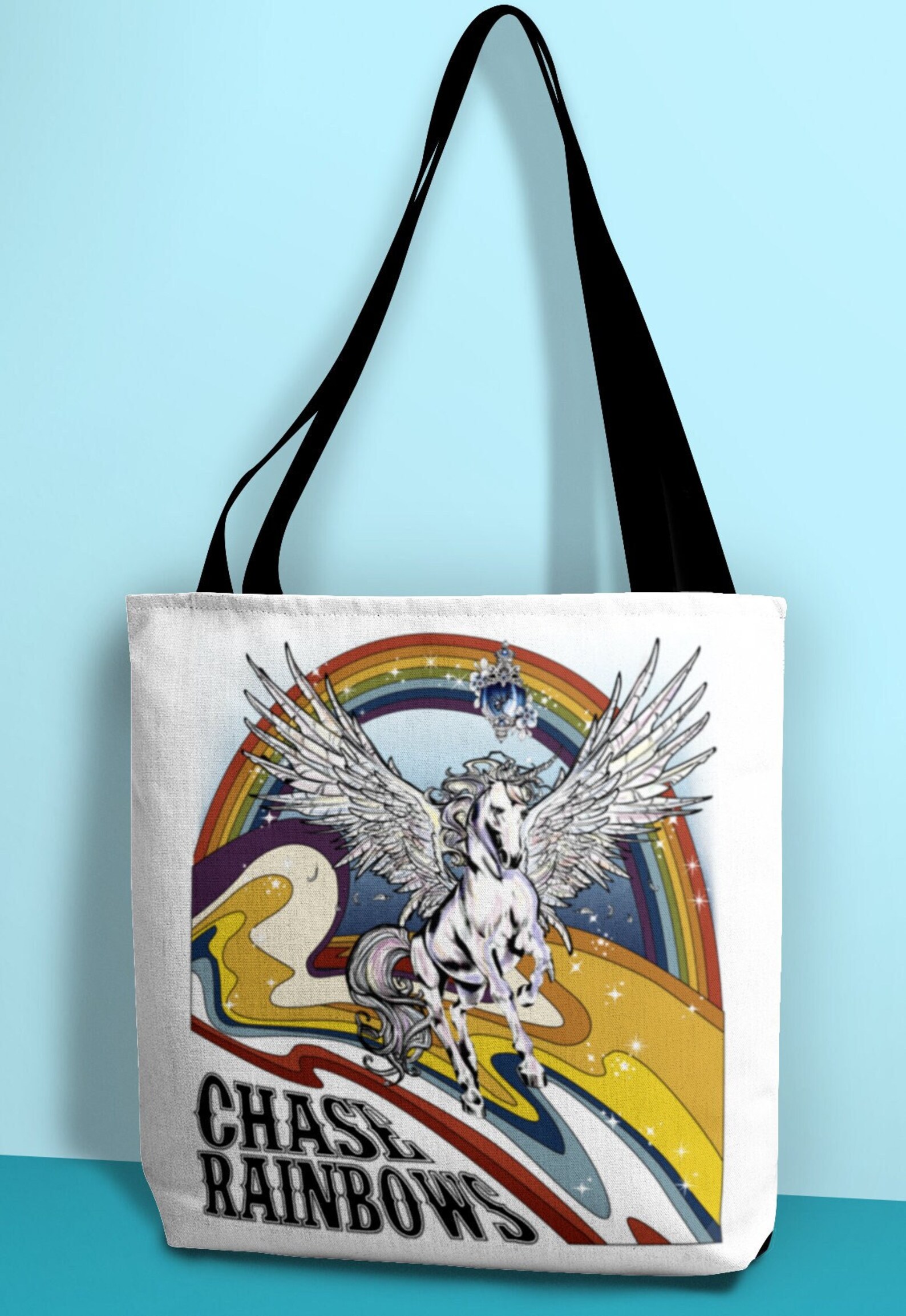 Unicorn Rainbow Tote, Cool Animal Pattern, LGBTQ Gay Graphic, LGBT ...