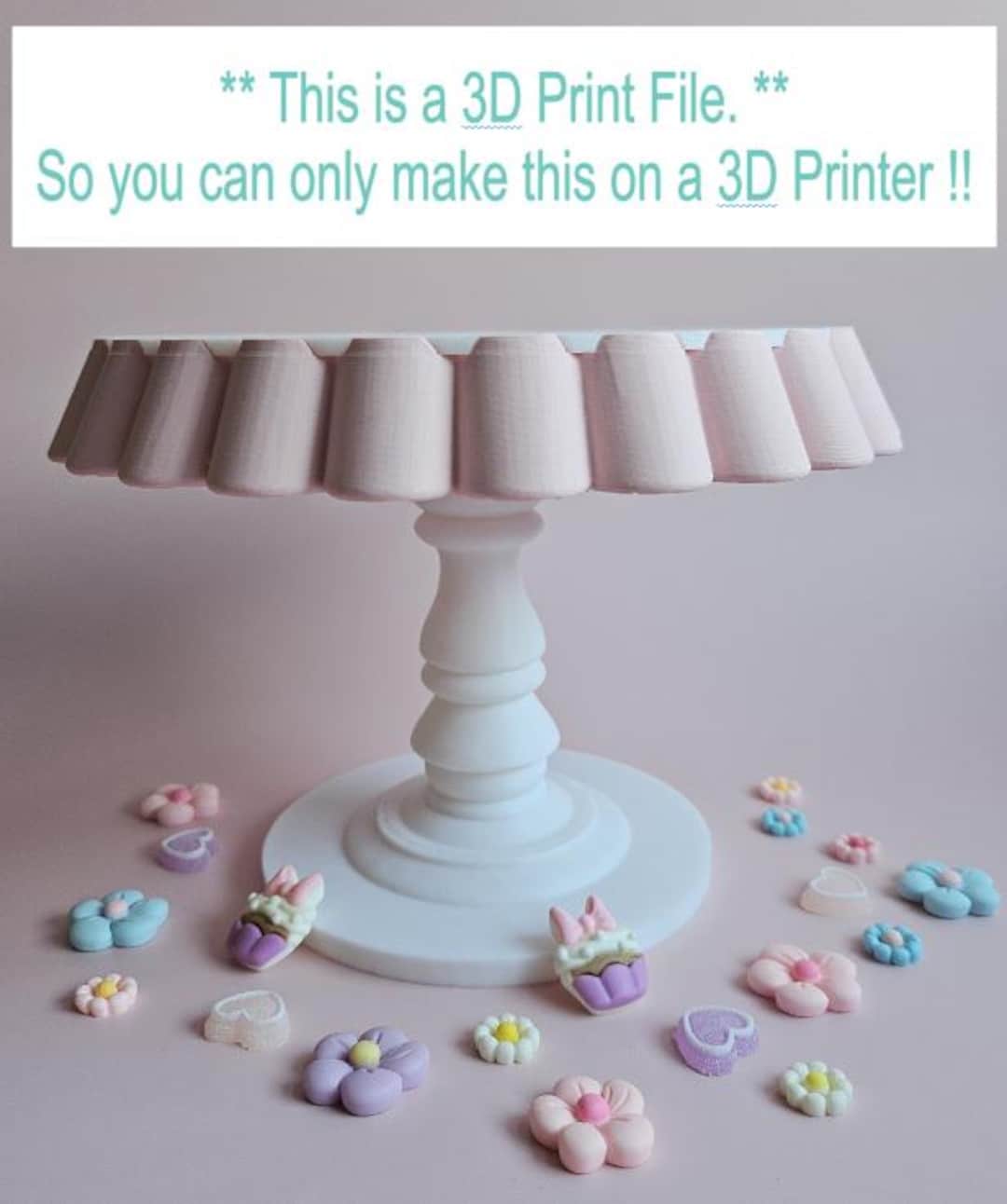Super Cute 3D Cake Stand ( 3D Print File !! ) READ DESCRIPTIONBOX !! - Etsy