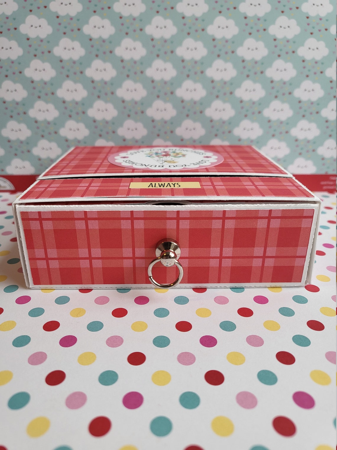 Flip Top Drawer Box With Hidden Gift Box Digital Cut File - Etsy