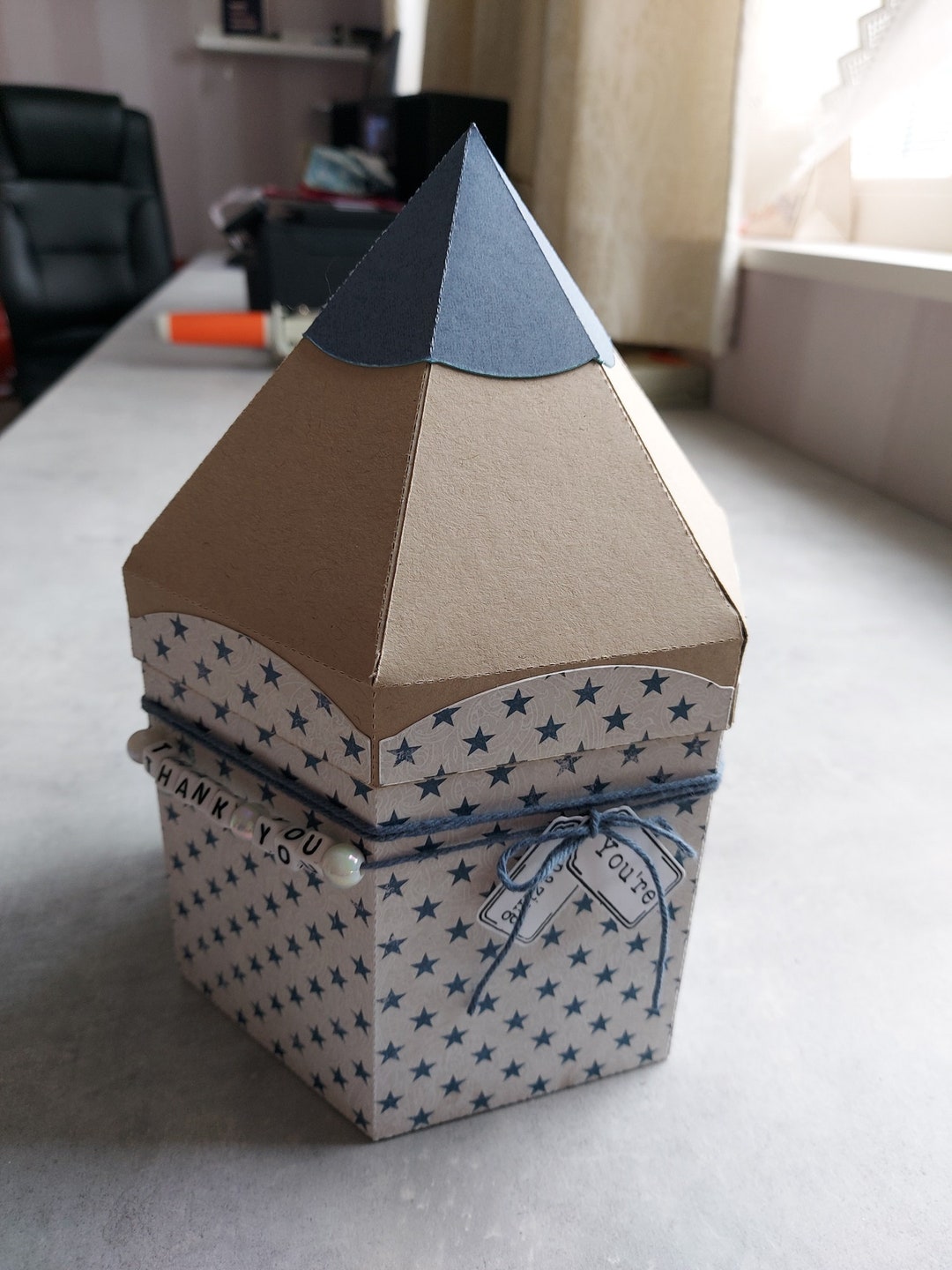 3D Pencil Gift Box Digital Cut File - Etsy