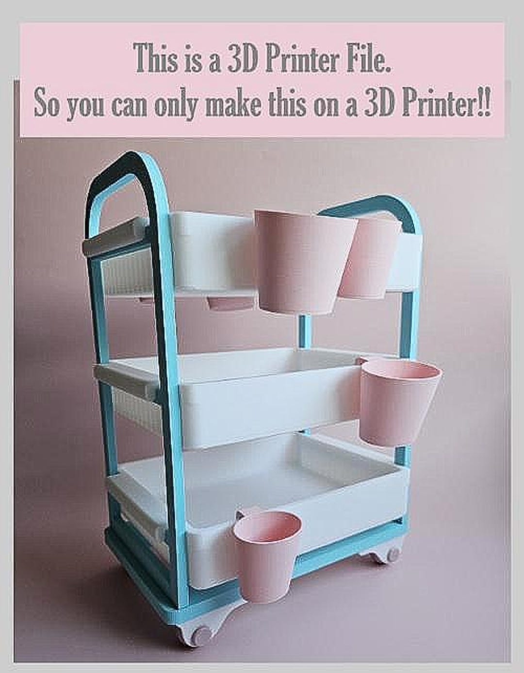 3D Craft Trolly 3 Tiers ( 3D Print File !! ) READ DESCRIPTIONBOX !! - Etsy