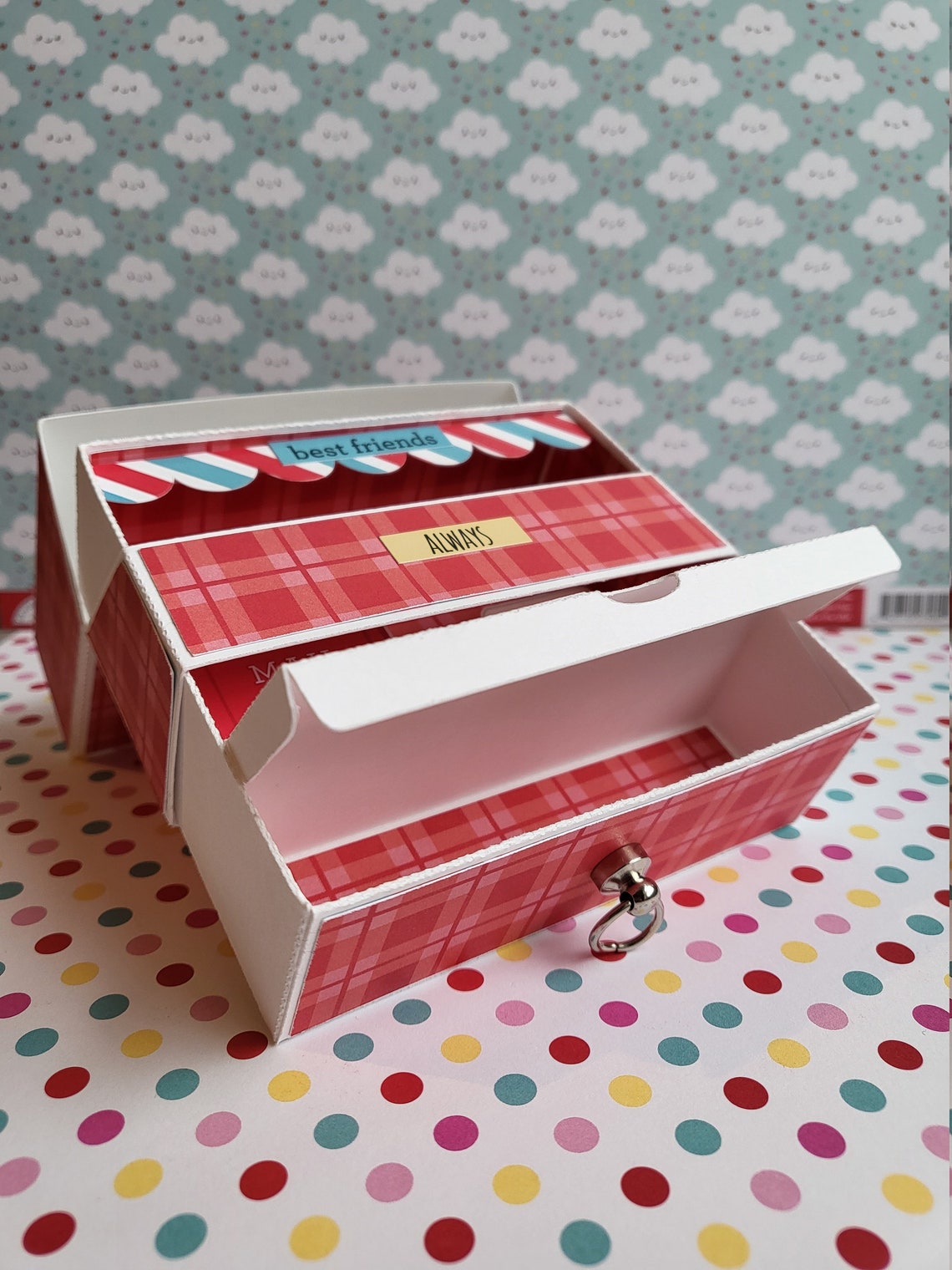 Flip Top Drawer Box With Hidden Gift Box Digital Cut File - Etsy