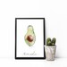 Avocado Wall Art Kitchen Poster Printable Fruit Vegetable - Etsy