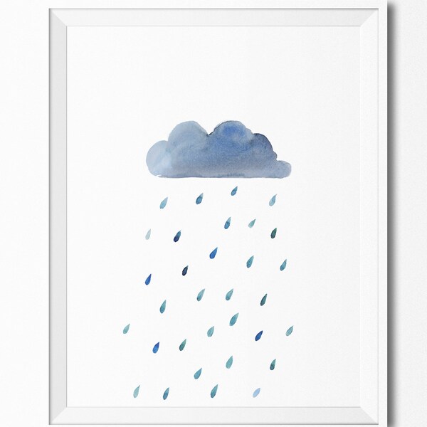 Rain Drop Print - Etsy