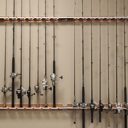 9 Fishing Rod Holder Vertical Console Boat Wall Rack Bungee - Etsy