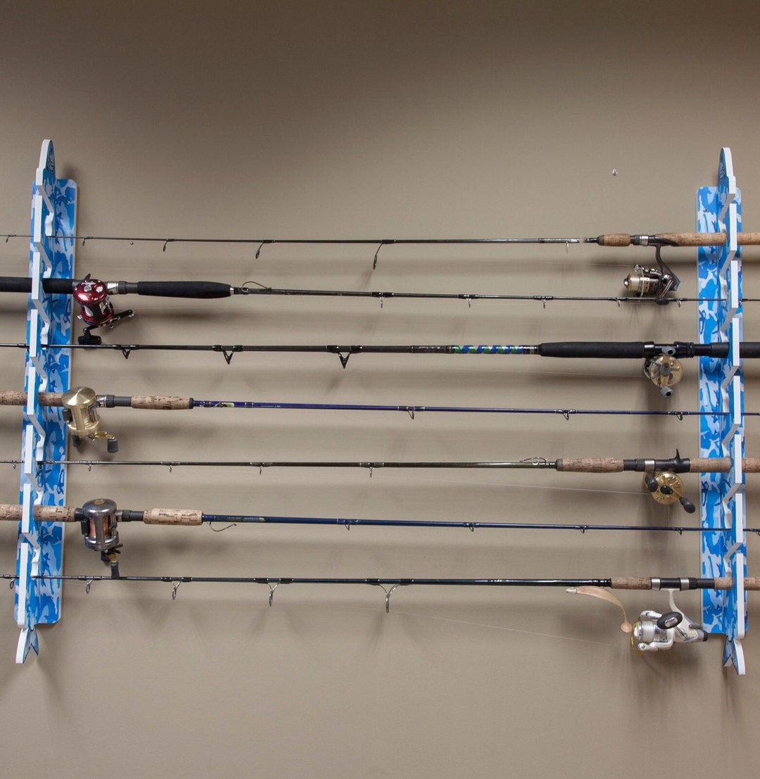 Big Daddy Fishing Rod Rack 7 Rod Holder, Wall/ceiling Mount, Non ...