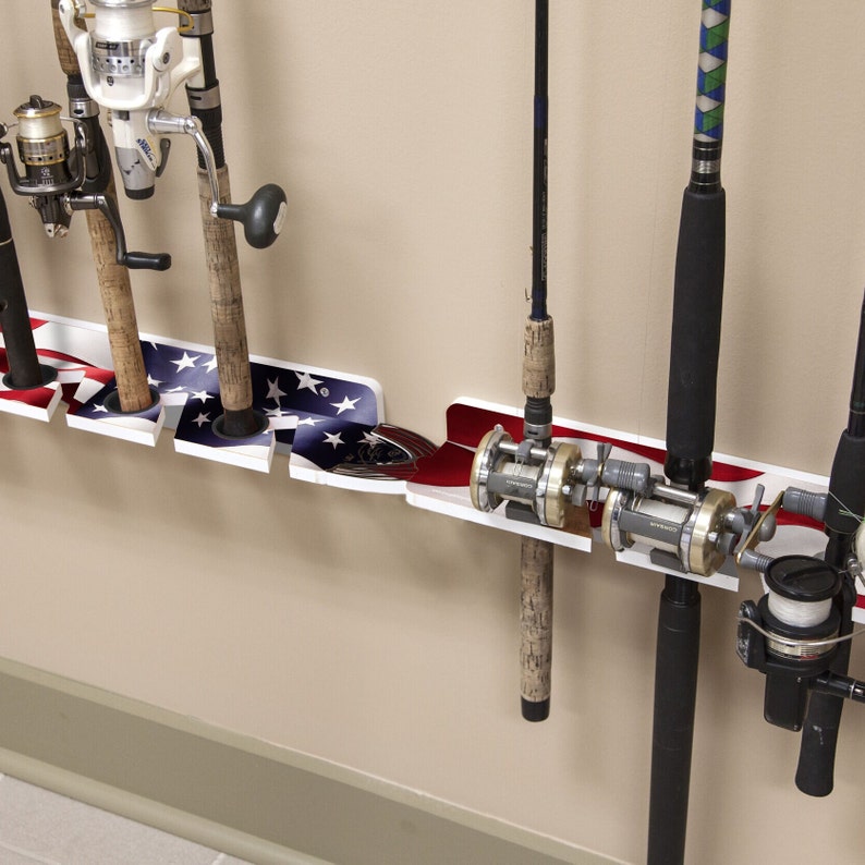 7-rod Holder Big Daddy Fishing Rod Rack Wall/ceiling Mount Storage ...