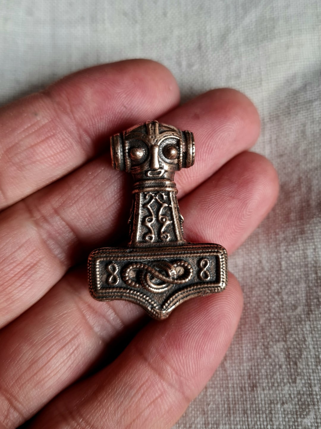 Bronze Viking Amuletthor Hammer Mjolnir From Sweden - Etsy