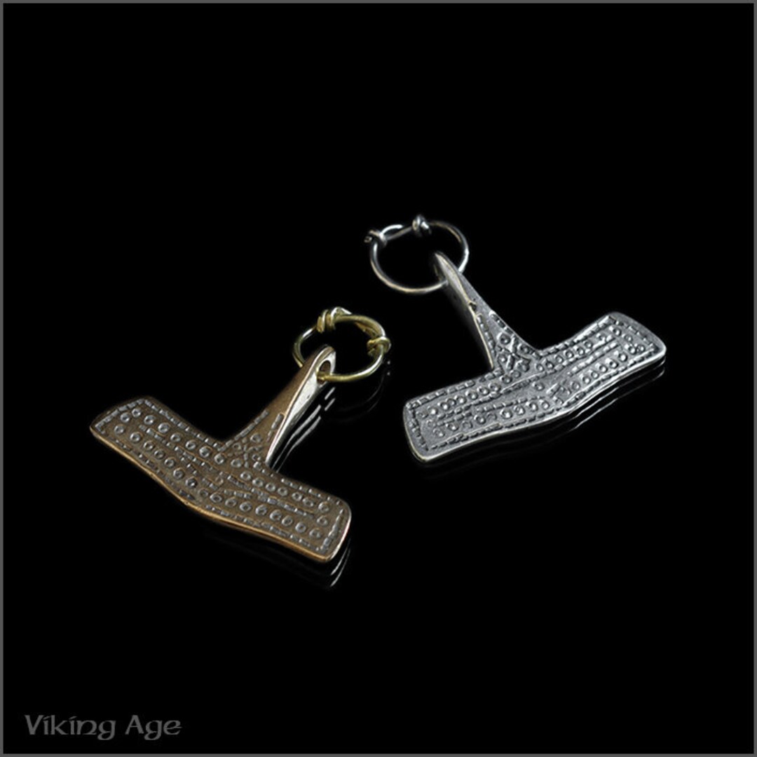 Bronze Thor Hammer Pendant Viking Amulet Mjolnir - Etsy
