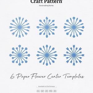 Paper Flower Center Templates SVG, Paper Flower Centers SVG, Giant ...