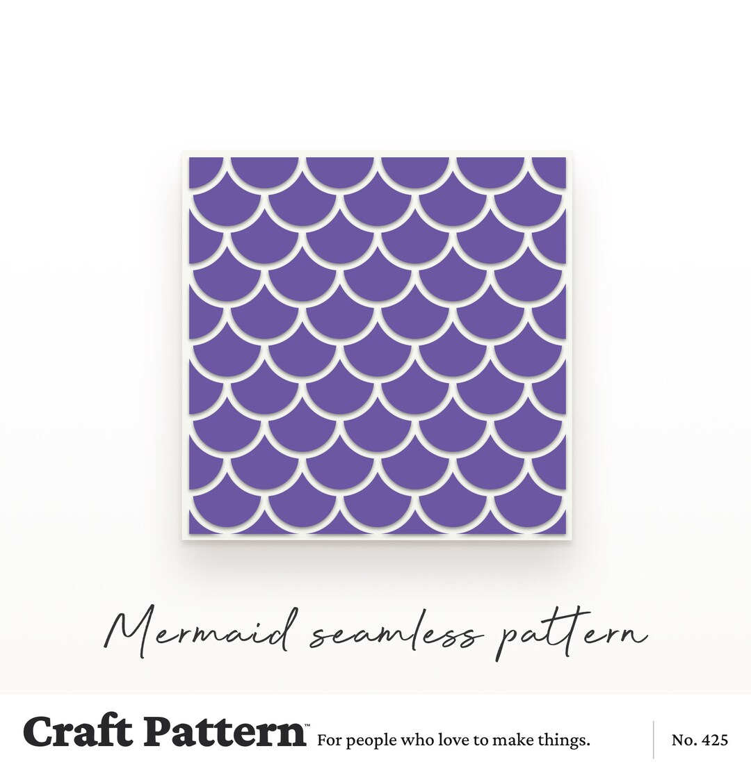 Mermaid Seamless Pattern SVG, Mermaid Pattern SVG, Background SVG ...