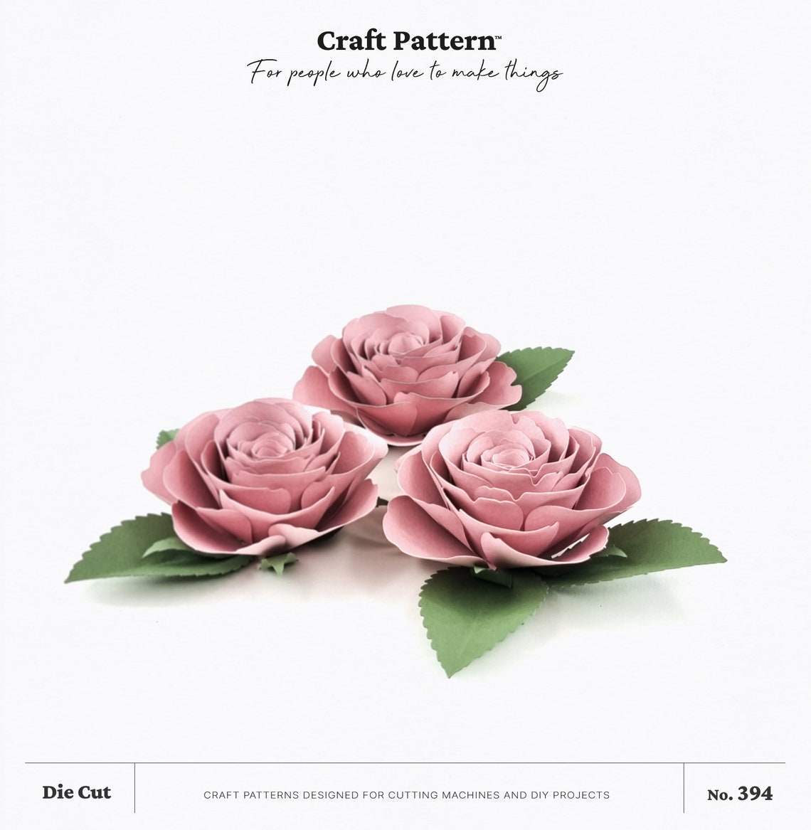 Garden Paper Rose SVG Craft Pattern Paper Flower SVG Paper | Etsy UK