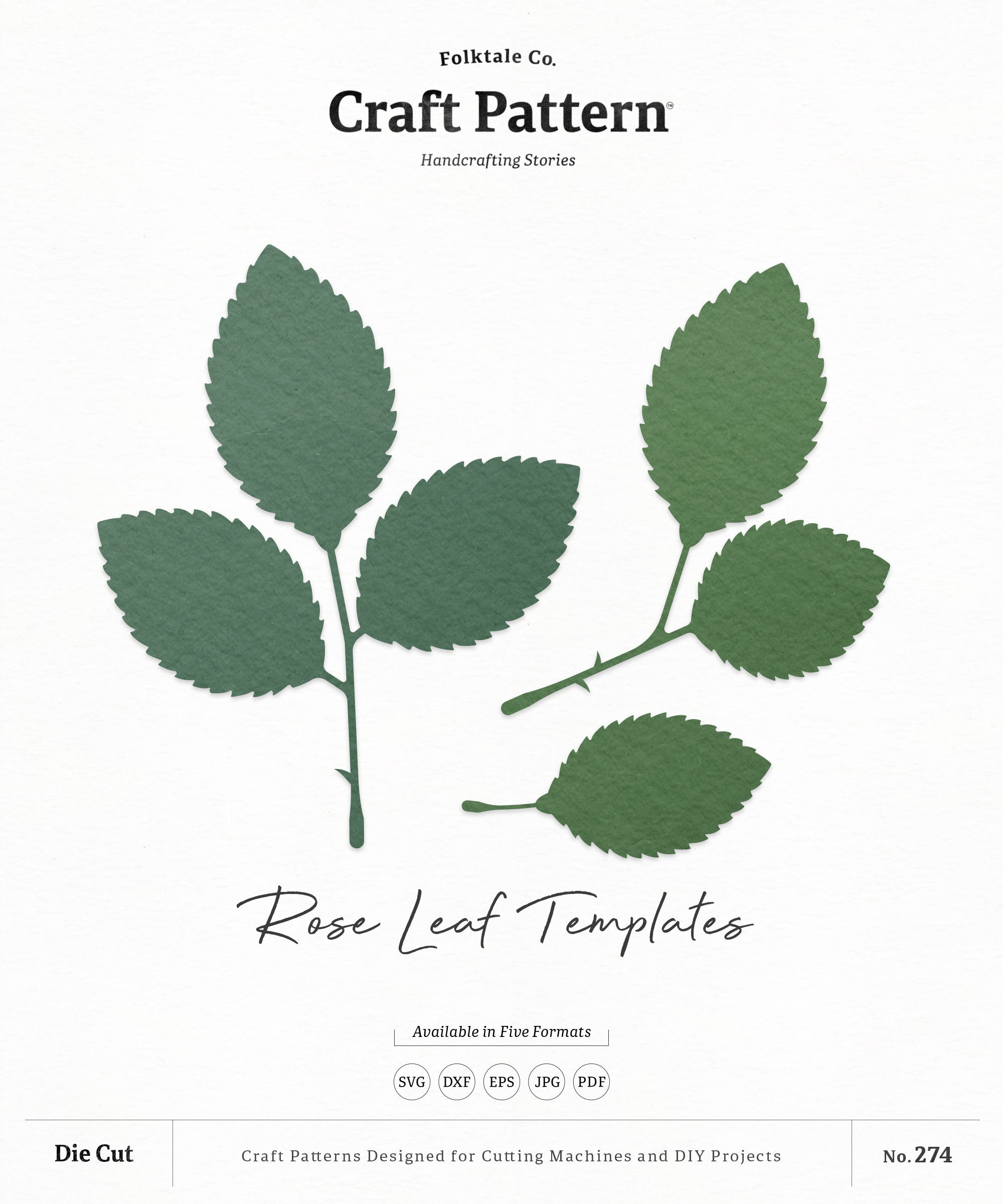 Rose Leaf Templates SVG Paper Flower SVG Rose Leaves Etsy
