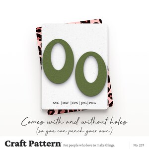 Oval Hoop Earrings SVG, Earring SVG, Earring Template, Glowforge SVG ...