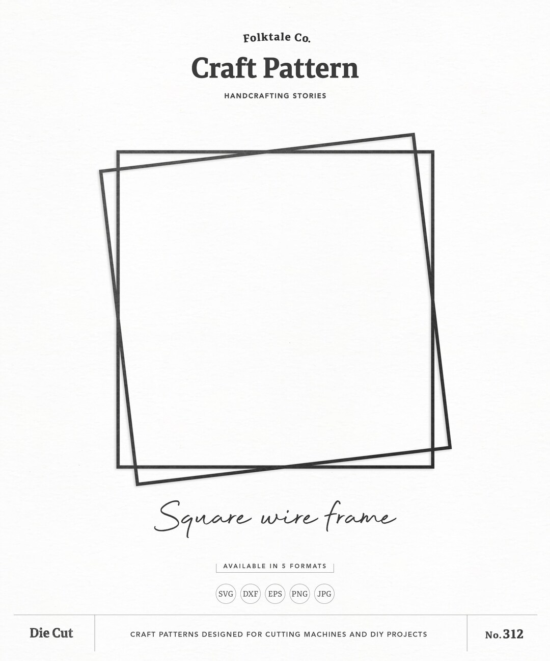 Square Wire Frame SVG, Square Monogram Frame SVG, Square Frame SVG ...