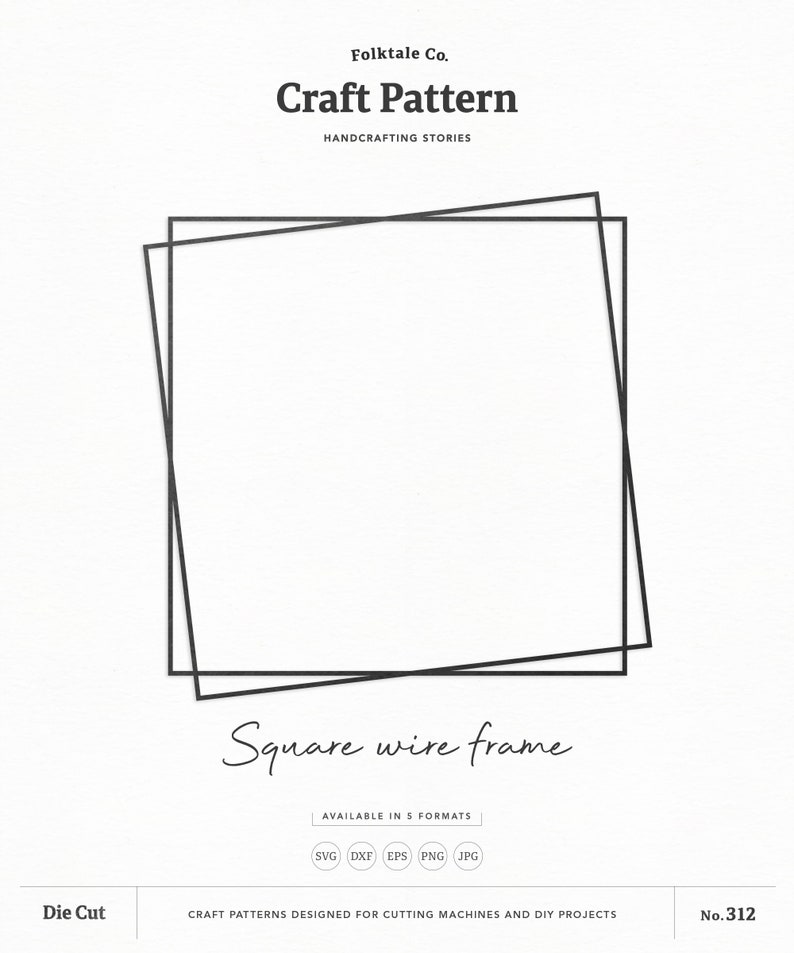 Square Wire Frame SVG Square Monogram Frame SVG Square Frame | Etsy