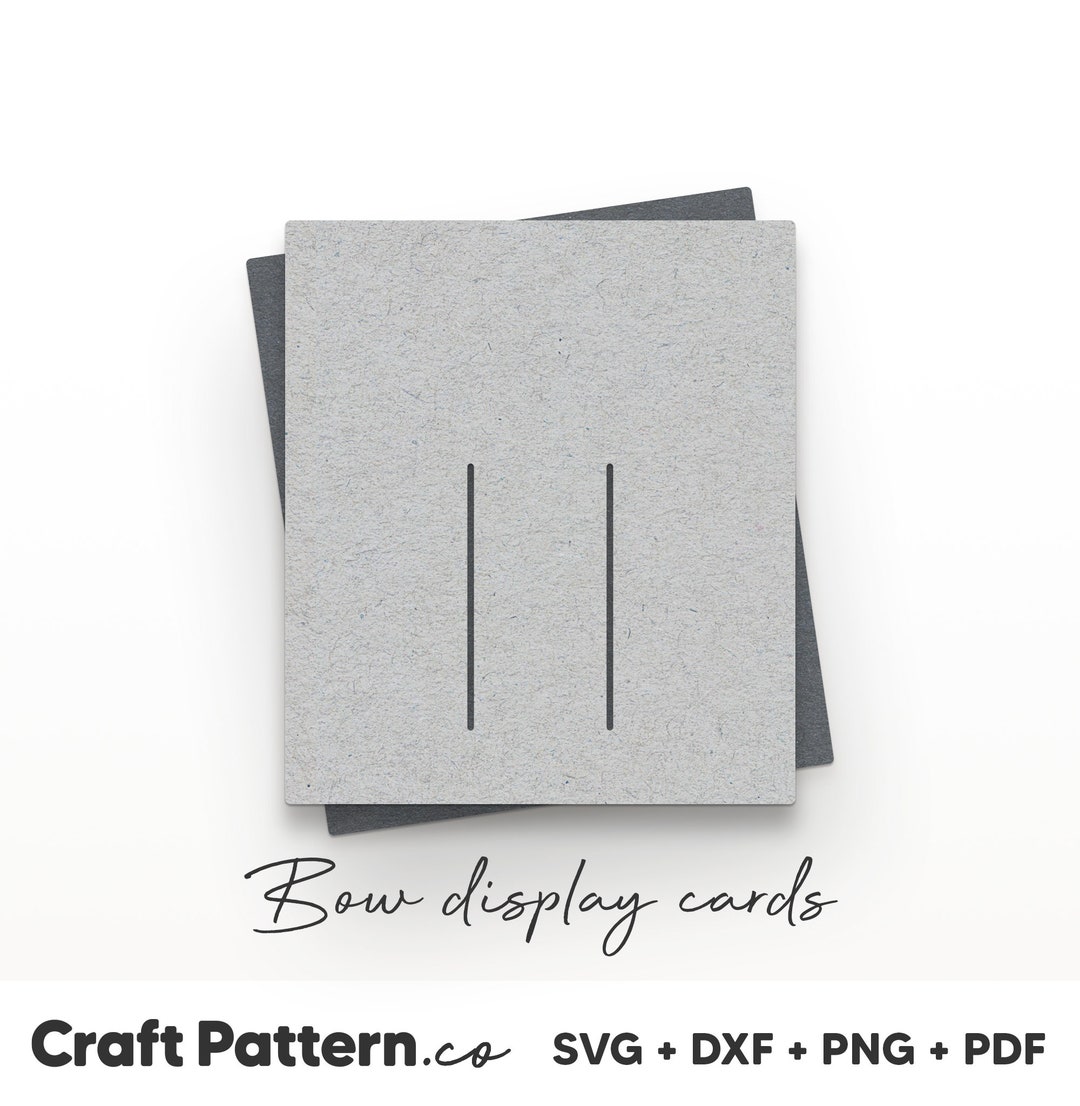 Bow Display Card SVG, 4" X 3.5" Bow Cards SVG, Bow Display Template SVG ...