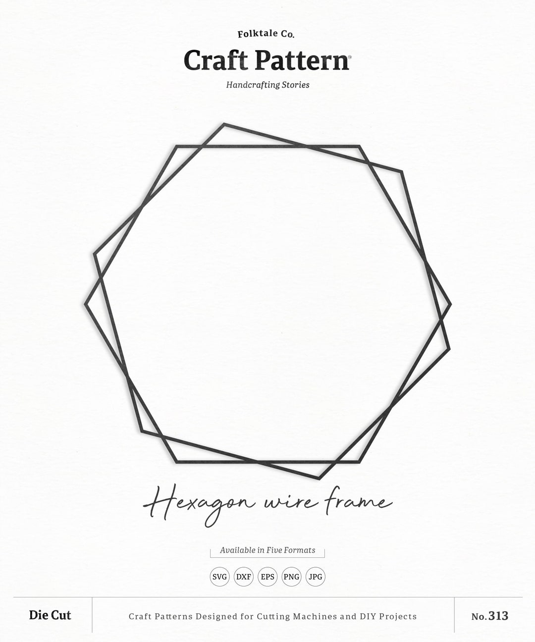 Hexagon Wire Frame SVG, Hexagon Monogram Frame SVG, Hexagon Frame SVG ...