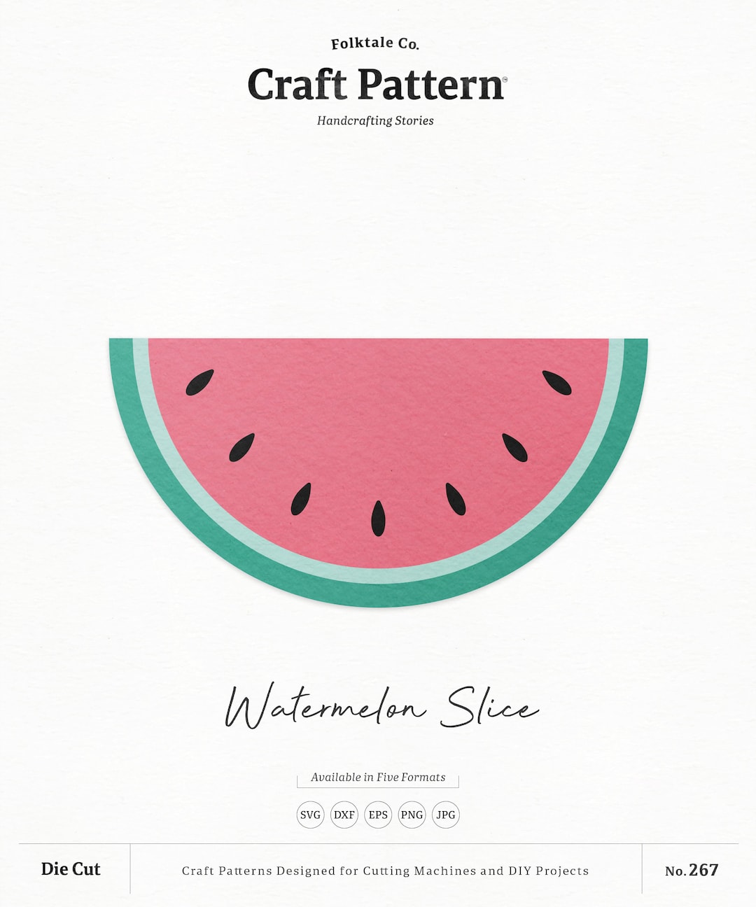 Watermelon SVG Craft Pattern, Watermelon Slice SVG, Summer SVG, Summer ...