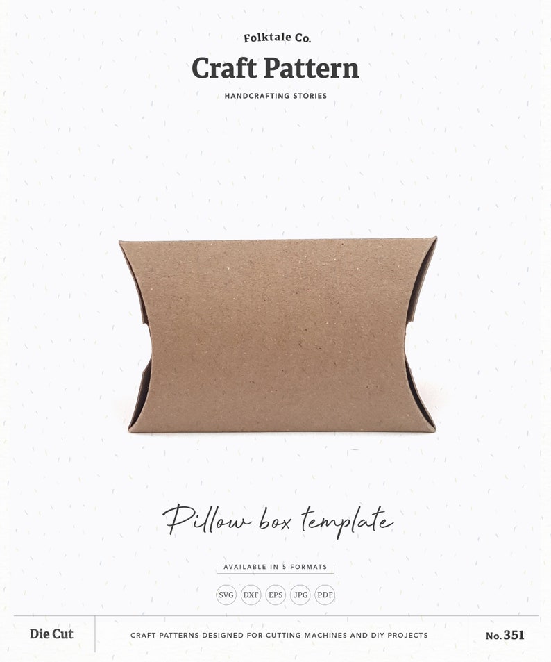 Pillow Box Template SVG Gift Box SVG Party Favor Box SVG - Etsy México