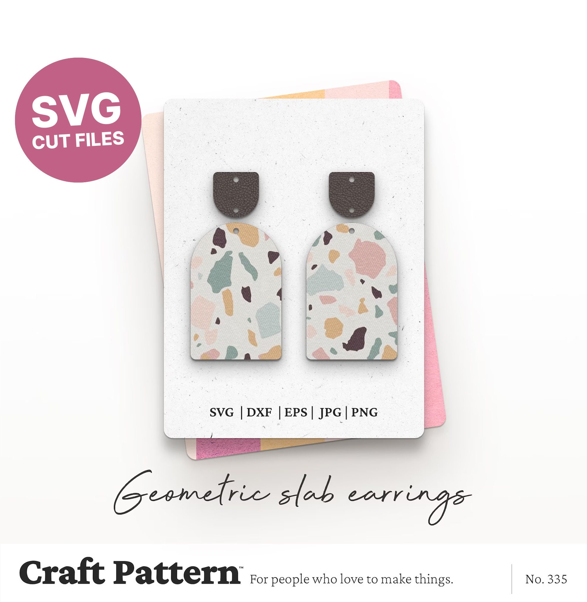 Geometric Earrings SVG Earring SVG Earring Template - Etsy