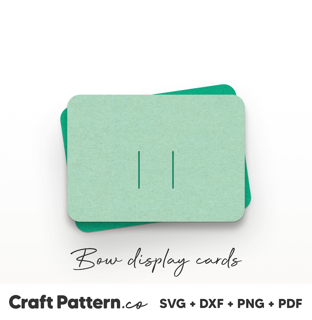 Bow Display Card SVG, 2.5" X 3.5" Bow Cards SVG, Bow Display Template ...