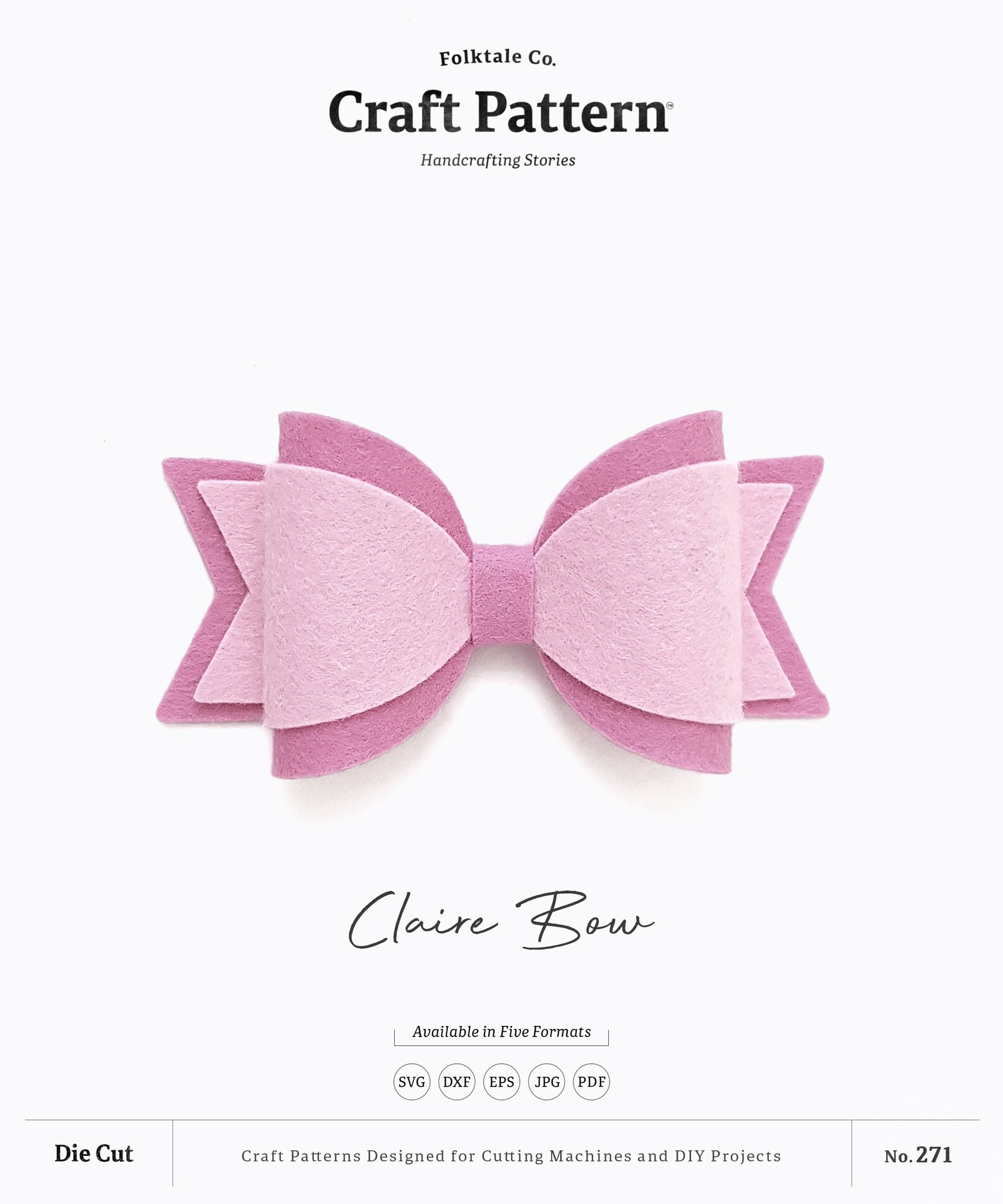 Claire Bow Template SVG Bow SVG Bow Template Hair Bow - Etsy