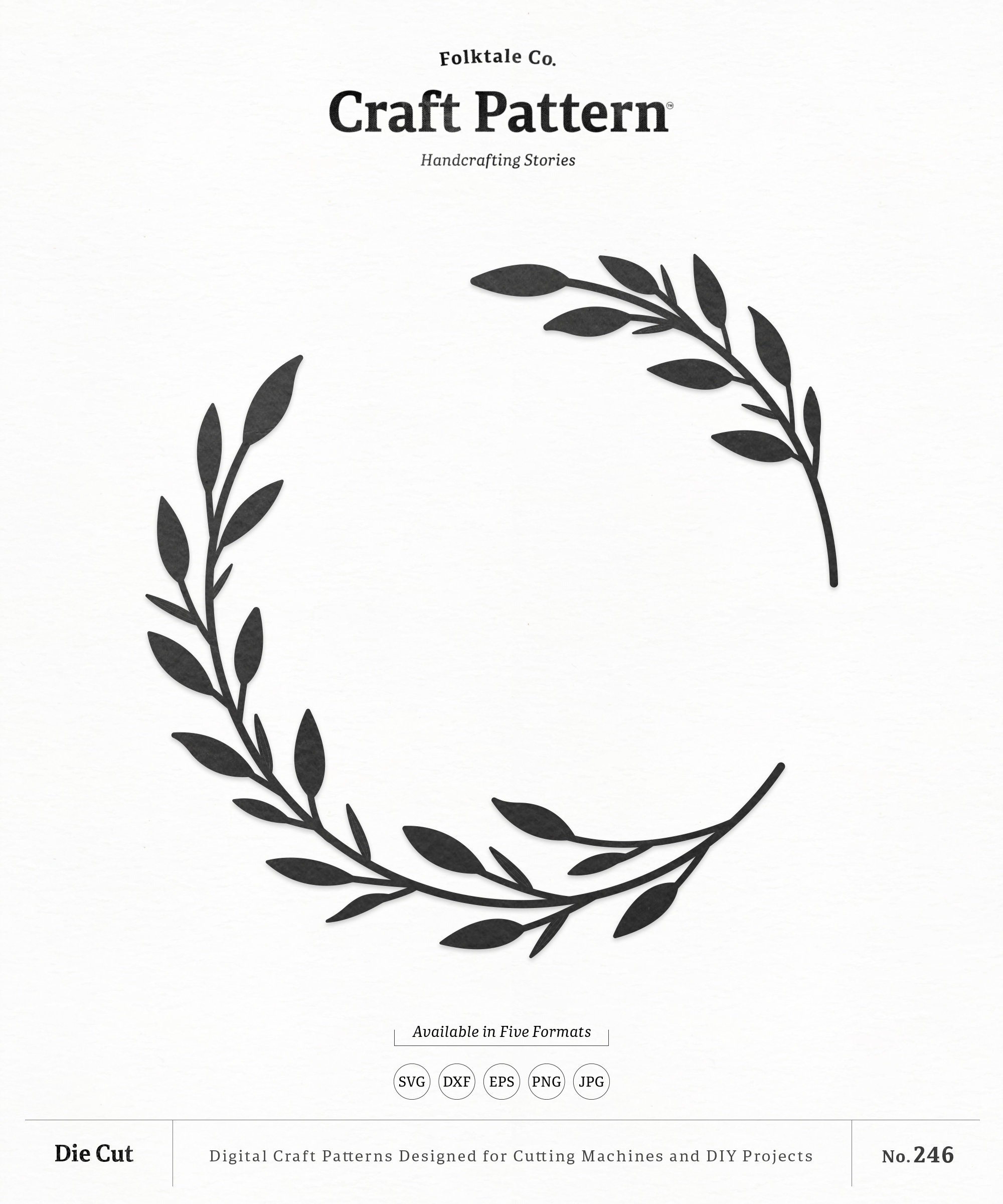 Leafy Wreath SVG Craft Pattern, Flower SVG, Wedding SVG, Floral Clipart ...