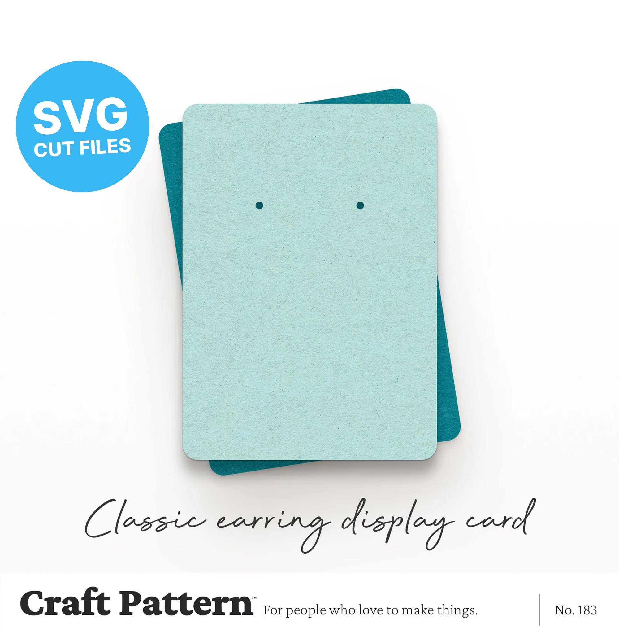 Classic Earring Display Cards SVG Earring Cards SVG - Etsy