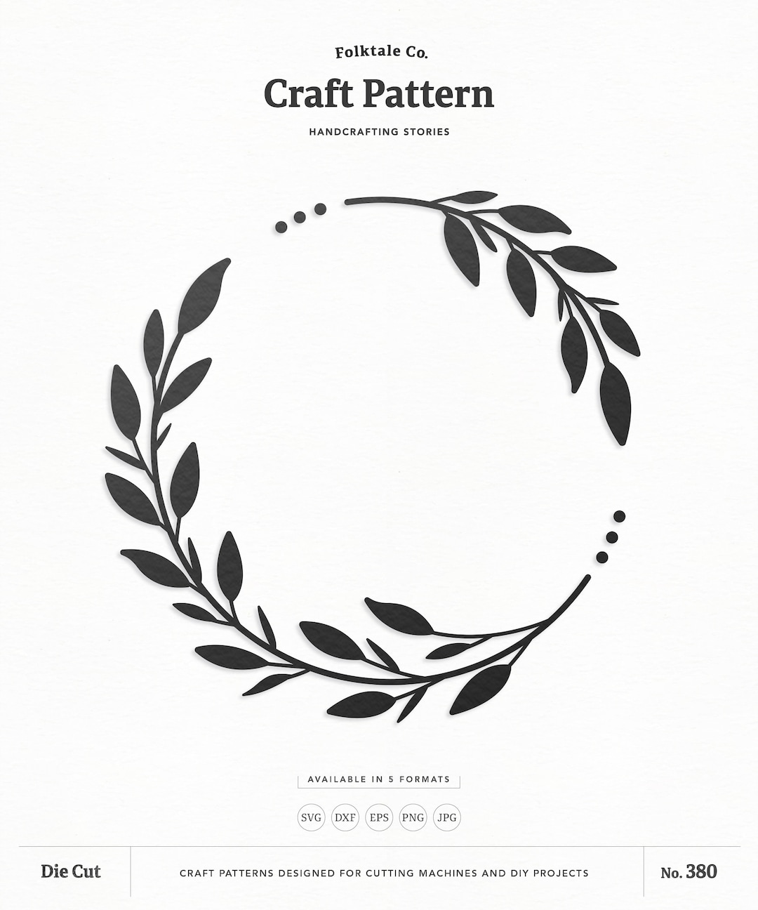Decorative Leaf Wreath SVG Craft Pattern, Flower SVG, Wedding SVG ...