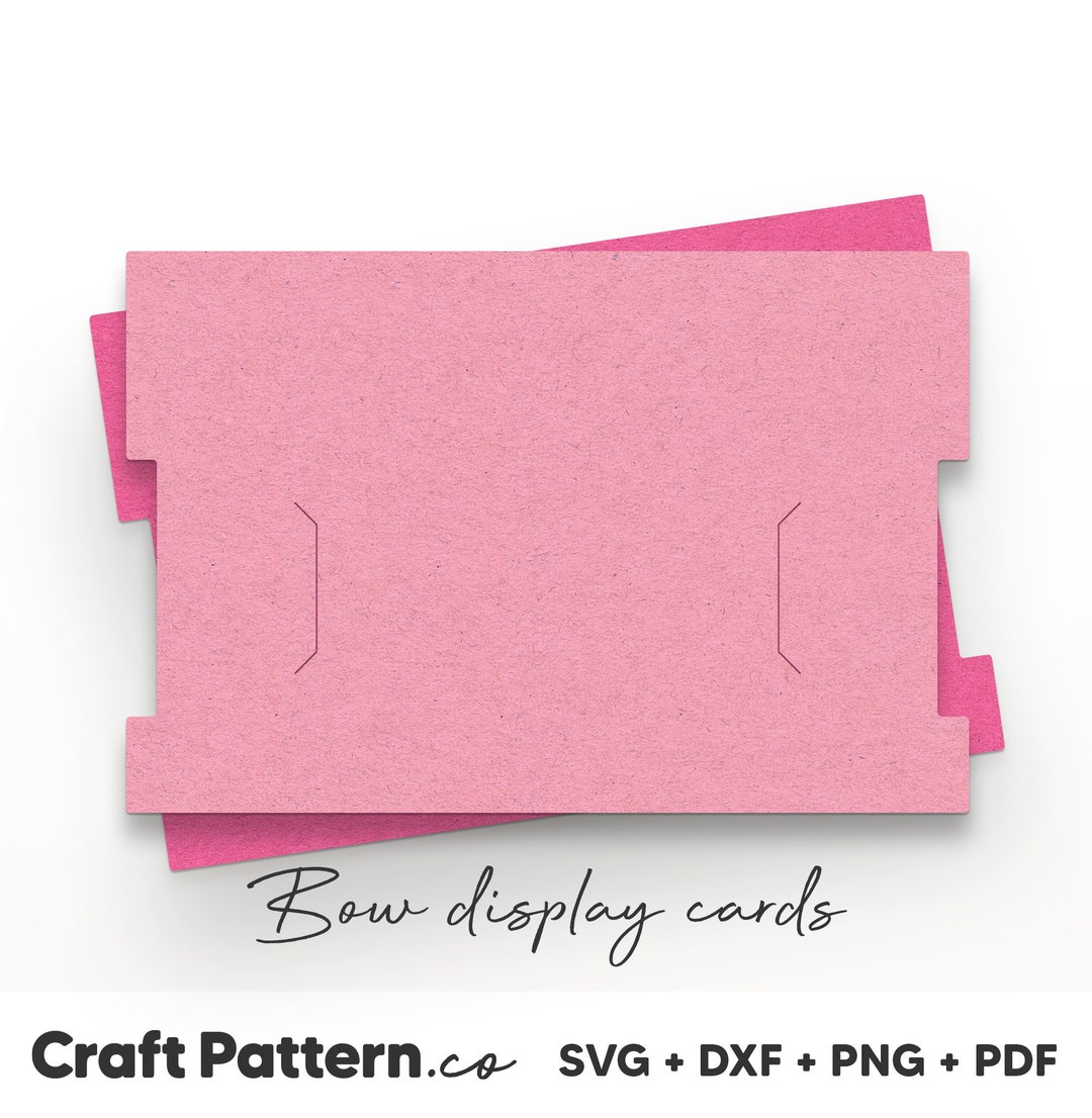 Bow Display Card SVG, 5" X 7.5" Bow Cards SVG, Bow Display Template SVG ...