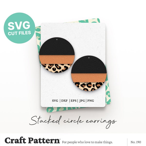 Circle Earring Svg - Etsy