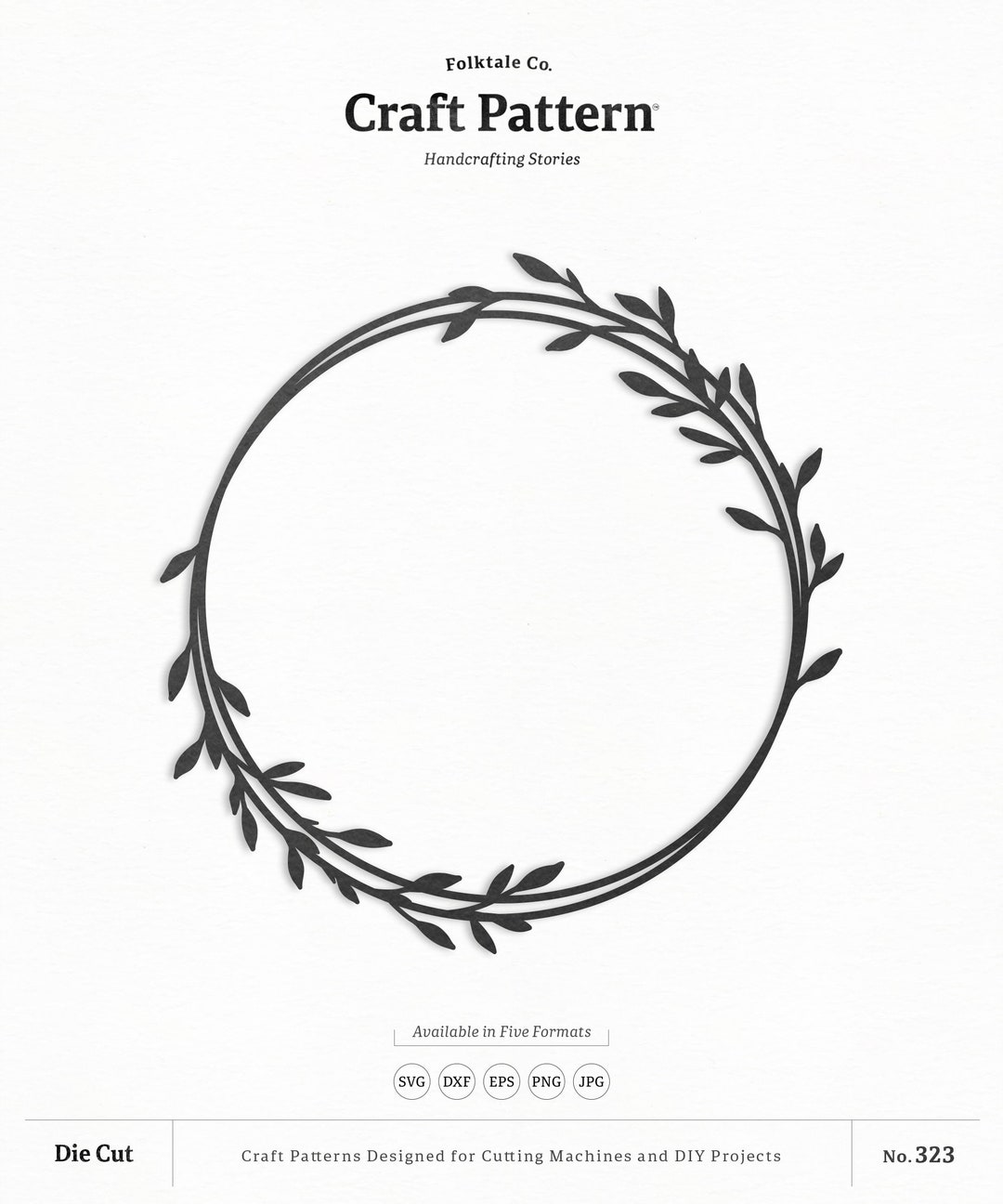 Wire Wreath SVG Craft Pattern, Leaf Wreath SVG, Monogram Frame SVG ...