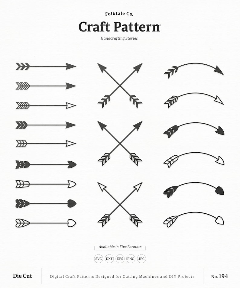 Flechas SVG Craft Pattern Arrow Bundle SVG Cut File Flechas | Etsy
