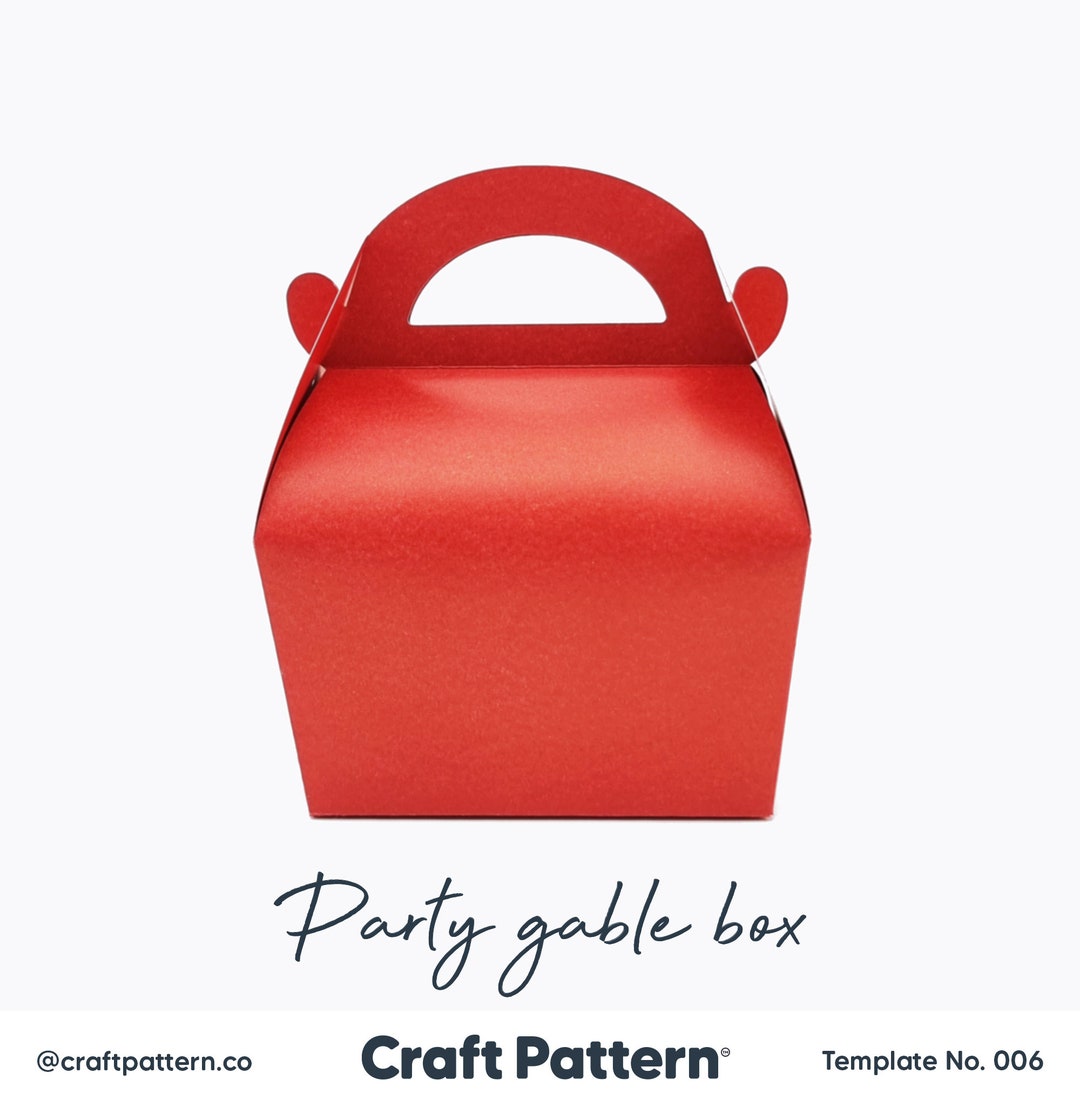 Party Gable Box SVG, Box Template SVG, Gift Box SVG, Party Favor Box ...