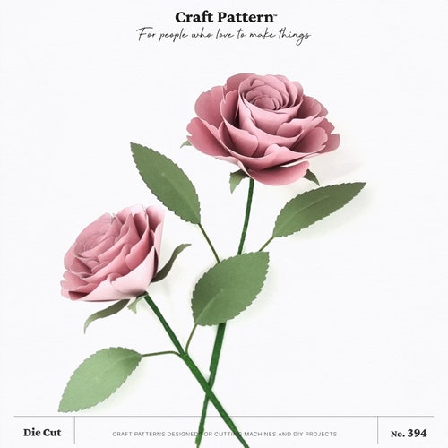 Garden Paper Rose SVG Craft Pattern Paper Flower SVG Paper - Etsy