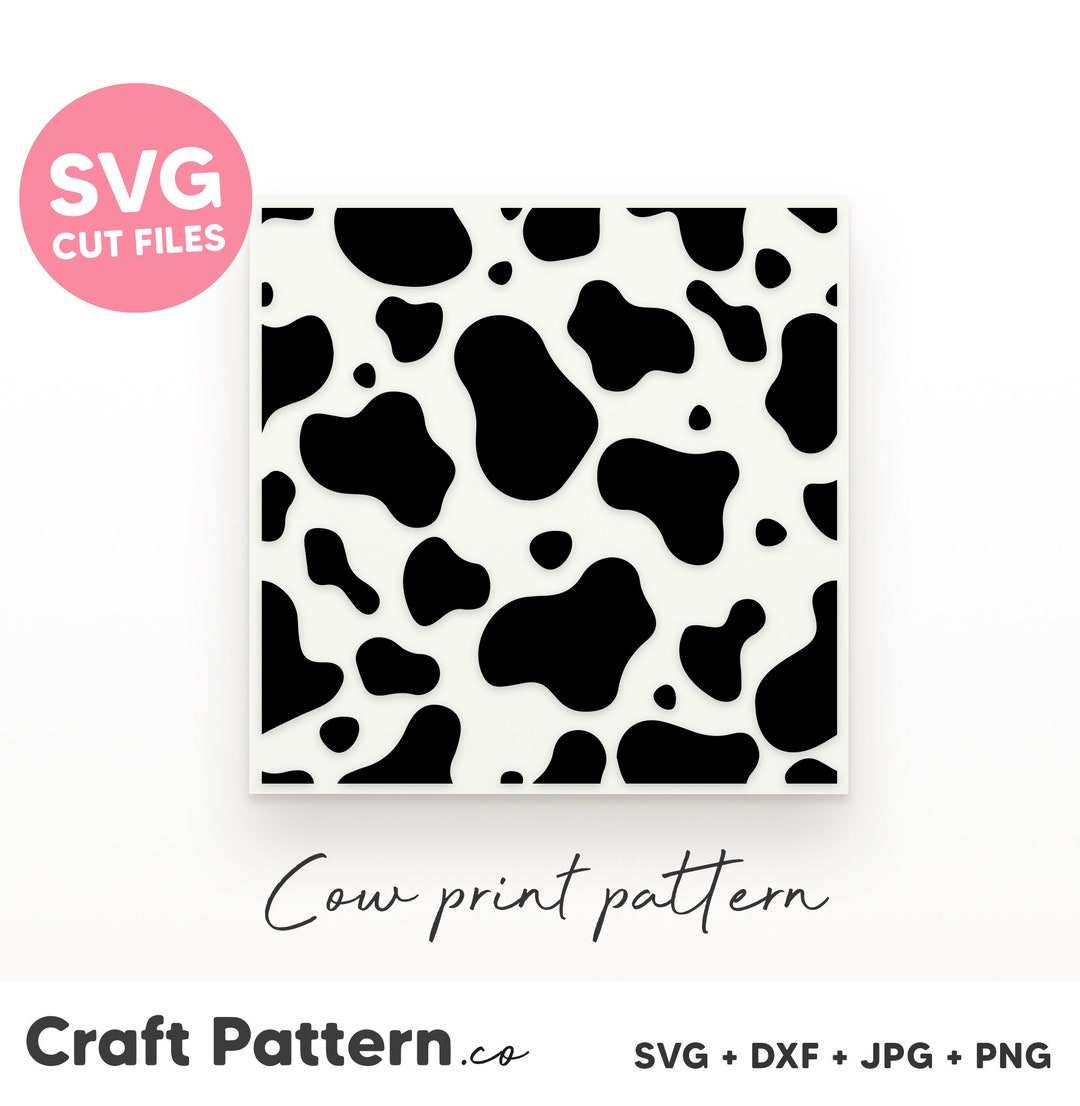 Cow Print Seamless Pattern SVG, Cow Print SVG, Background SVG, Cow ...