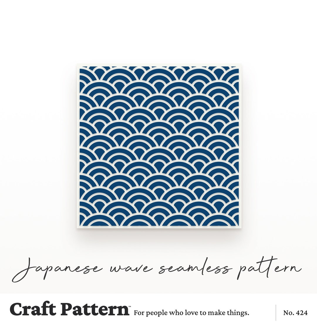 Japanese Wave Seamless Pattern SVG, Wave Pattern SVG, Background SVG ...