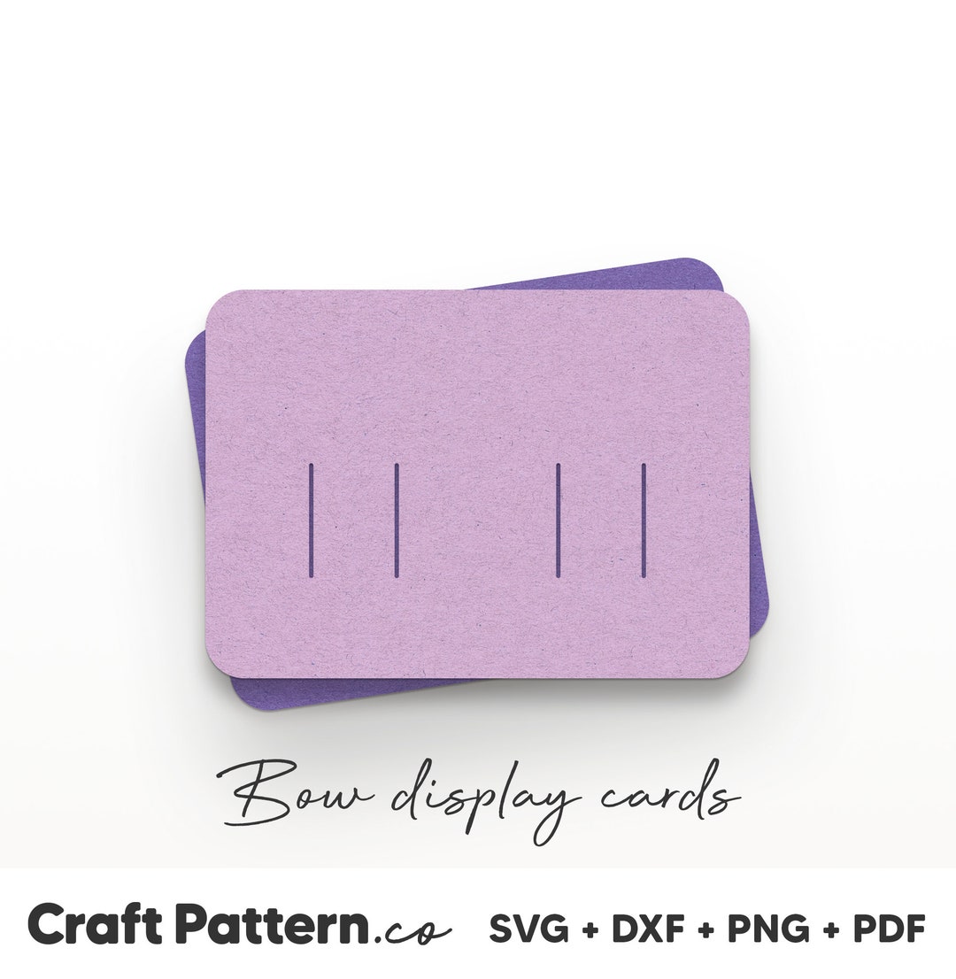Bow Display Card SVG, 2.5" X 3.5" Bow Cards SVG, Bow Display Template ...