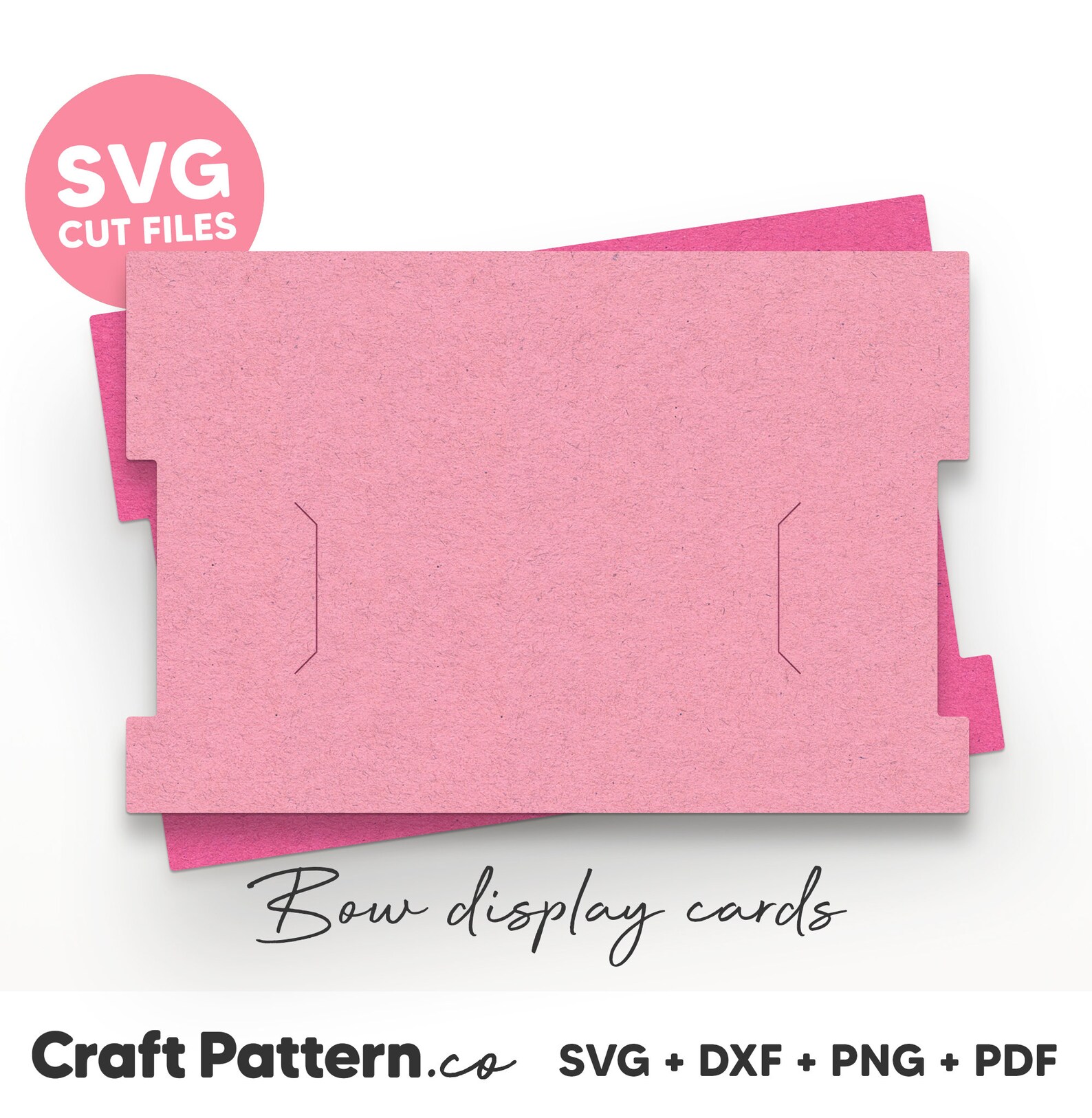 Bow Display Card SVG, 5" X 7.5" Bow Cards SVG, Bow Display Template SVG ...