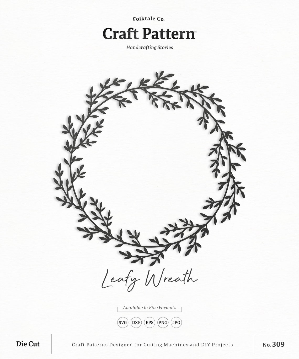 Leafy Wreath SVG Wreath SVG Monogram Frame SVG Flower | Etsy