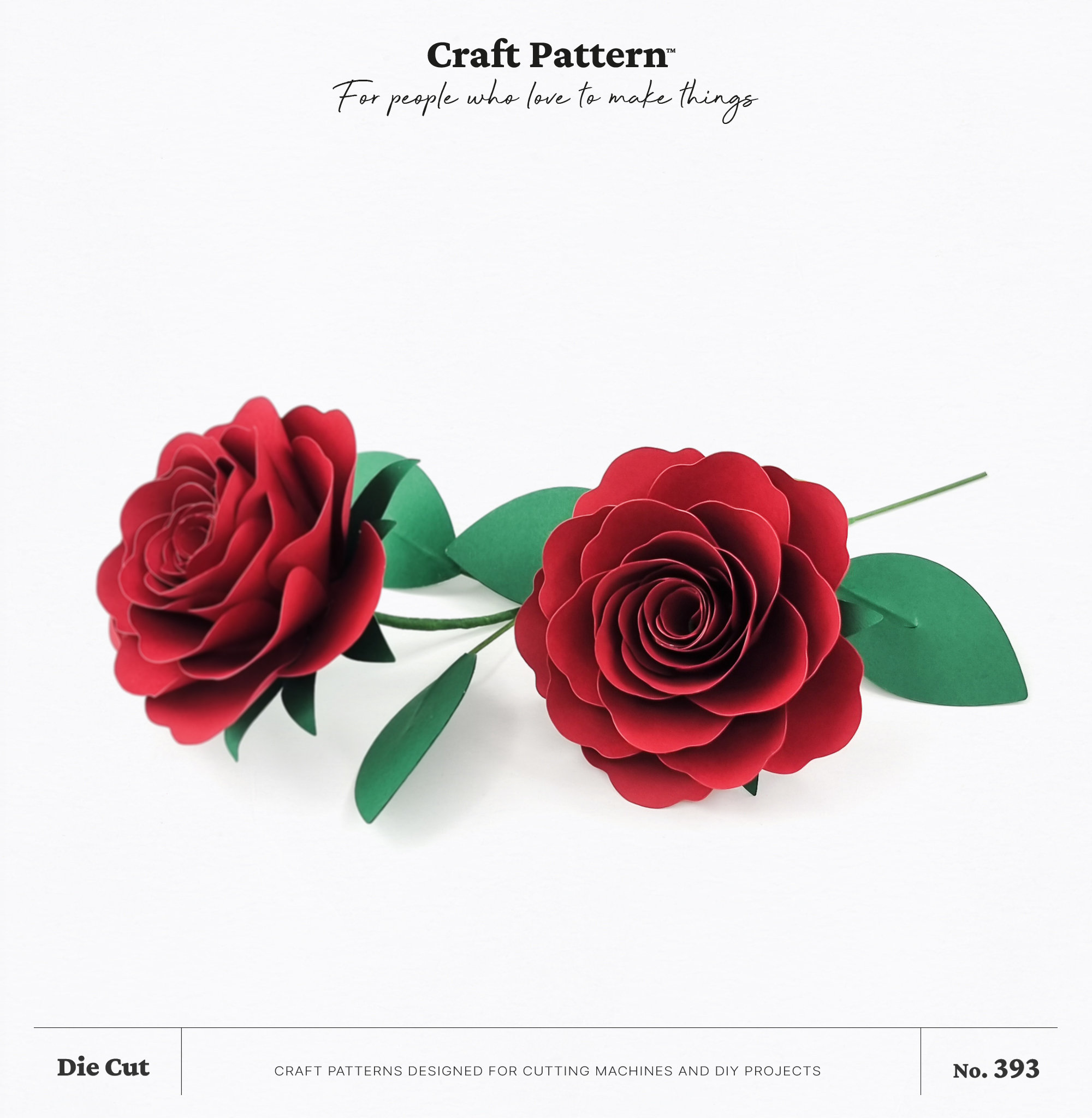 Simple Paper Rose SVG Craft Pattern Paper Flower SVG Paper | Etsy