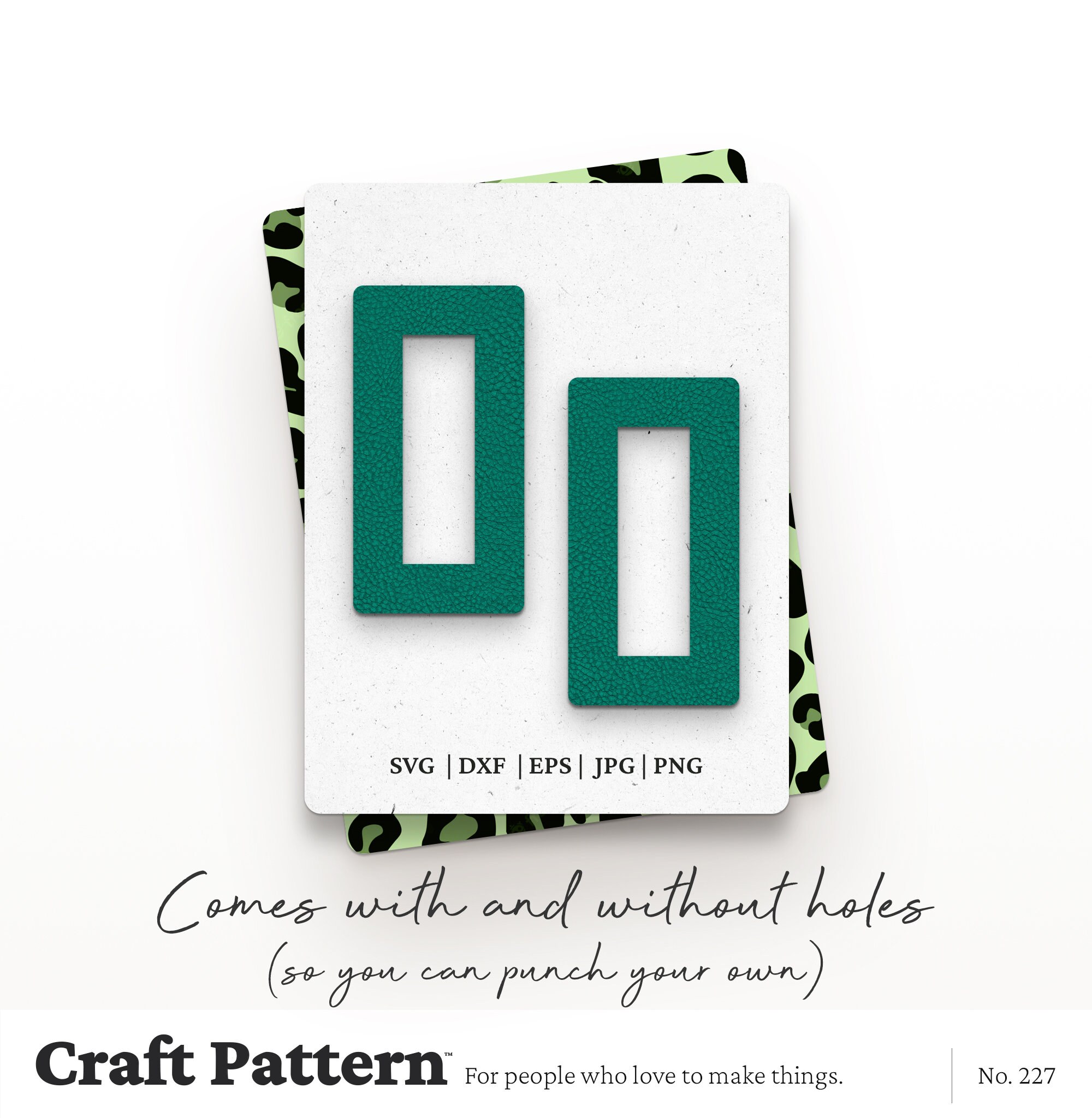 Rectangle Earrings SVG Earring SVG Earring Template - Etsy