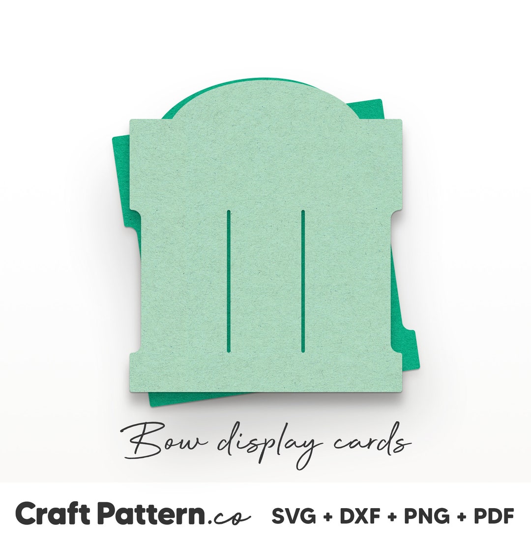 Bow Display Card SVG, 4" X 3.5" Bow Cards SVG, Bow Display Template SVG ...