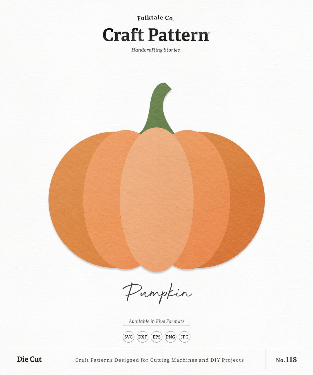 Pumpkin SVG Craft Pattern, Thanksgiving Pumpkin SVG Cut File, Fall SVG ...