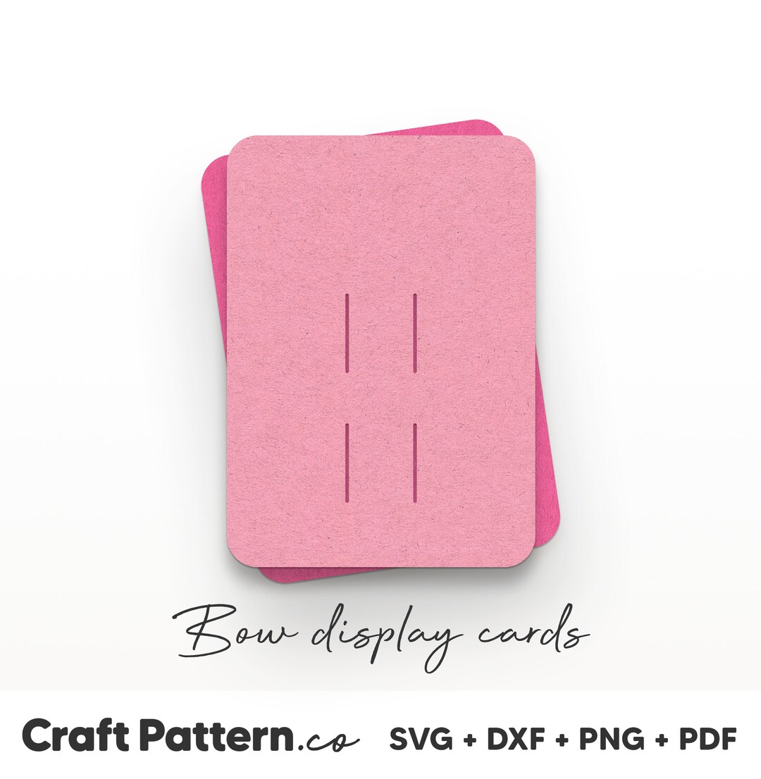 Bow Display Card SVG, 3.5" X 2.5" Bow Cards SVG, Bow Display Template ...